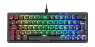 MARS Gaming Keyboard MKMINIPRO Hot-Swappable RGB Mechanical 60% Black